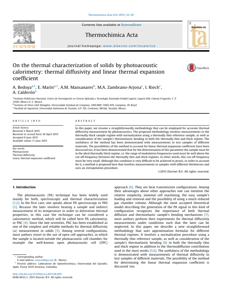 4 - 2015 - On The Thermal Characterization of Solids by Photoacoustic Calorimetry Thermal ...