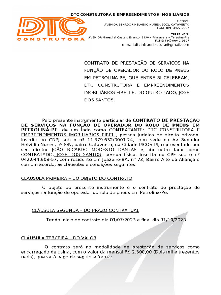 Contrato Modelo | PDF