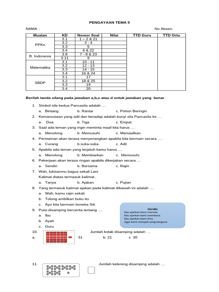 Pengayaan Tema 5 | PDF