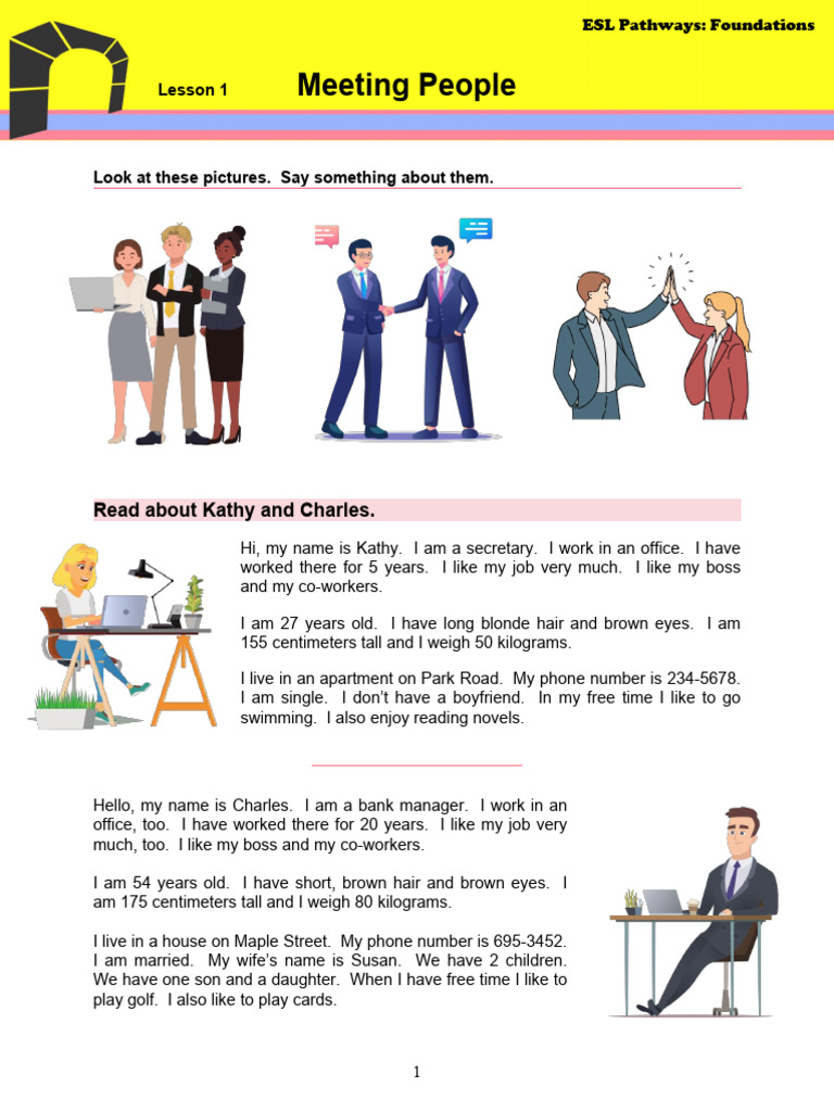 Lesson 1_Meeting People | PDF