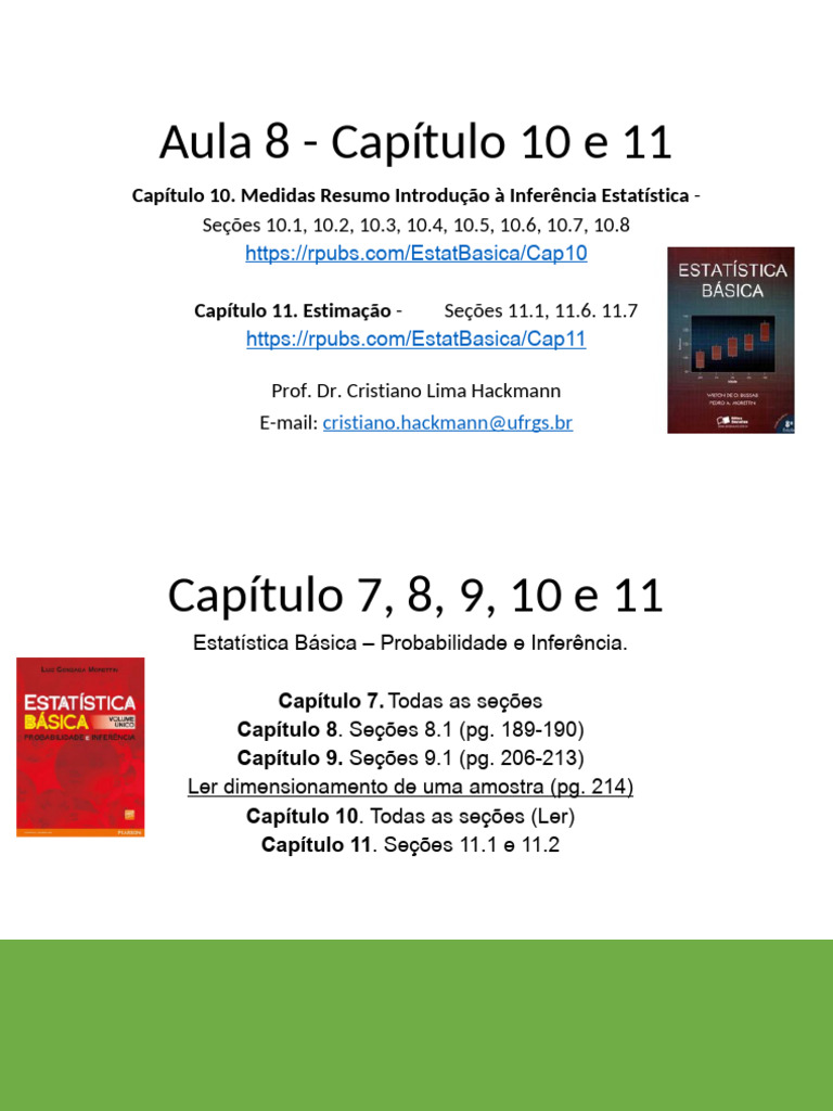 Aula 5 - Capítulos 10 e 11 - Original | PDF