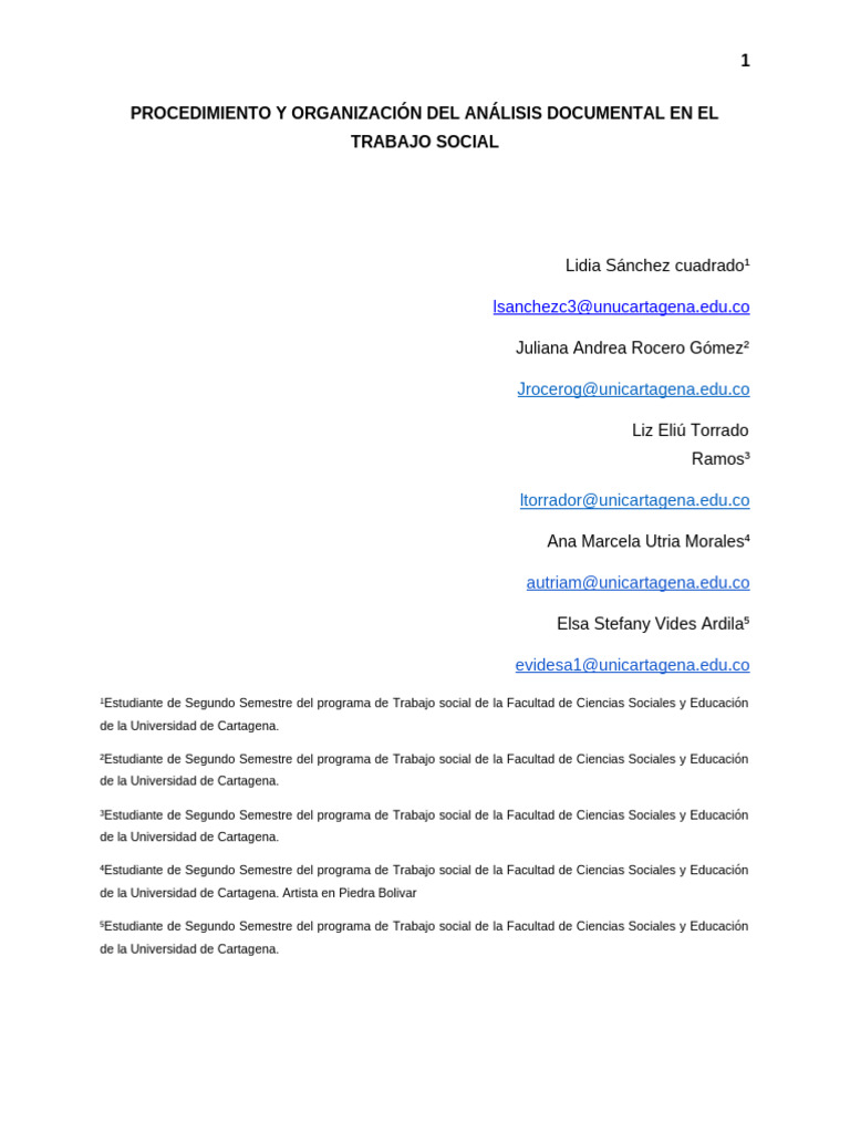 Trabajo Analisis Documental 2 | PDF | Trabajo Social | Comunidad