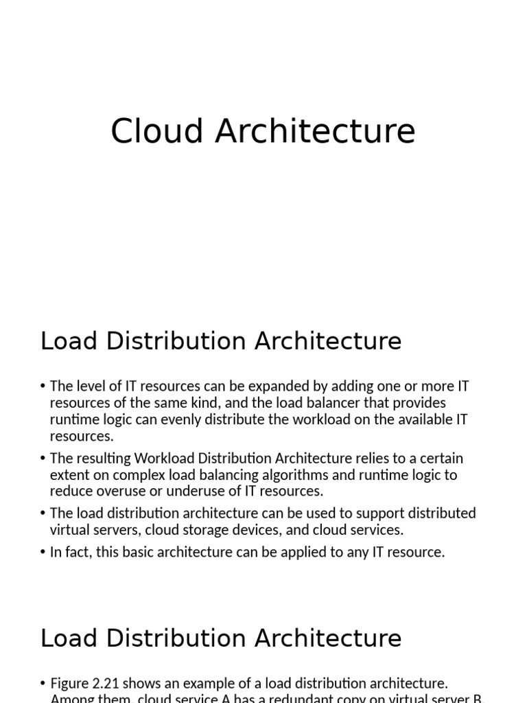 4 Cloud Architecture | PDF