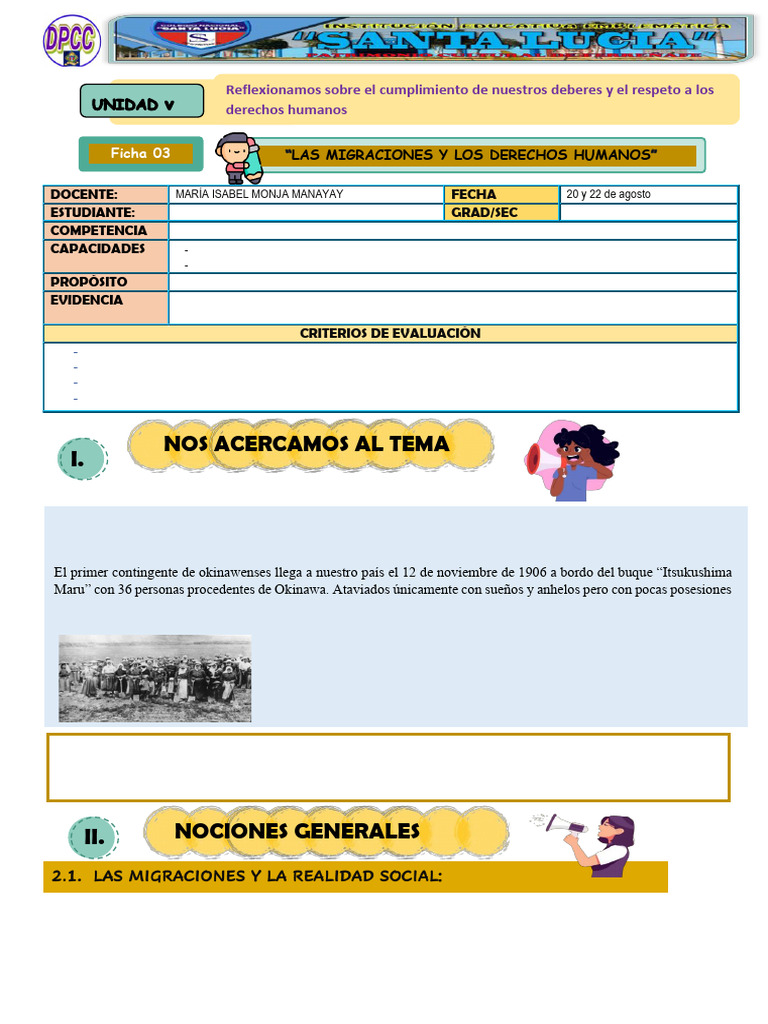 4° DPCC -FICHA .03-UNI.5 2024 | PDF