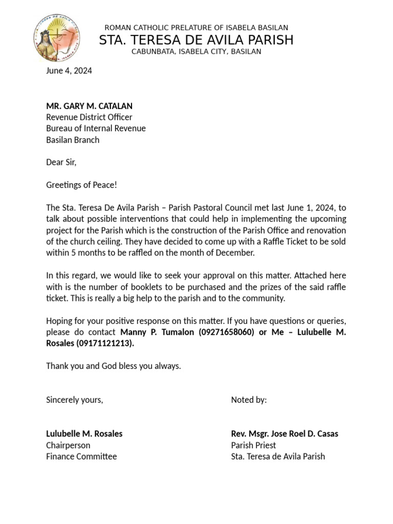 Letter To BIR | PDF