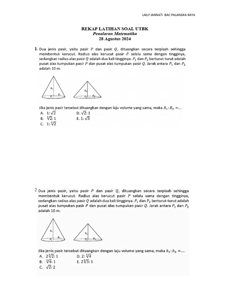Rekap Latihan Soal Utbk | PDF