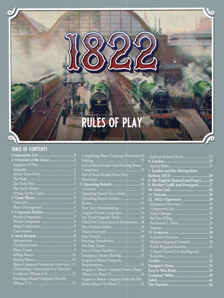 1822 Rules | PDF