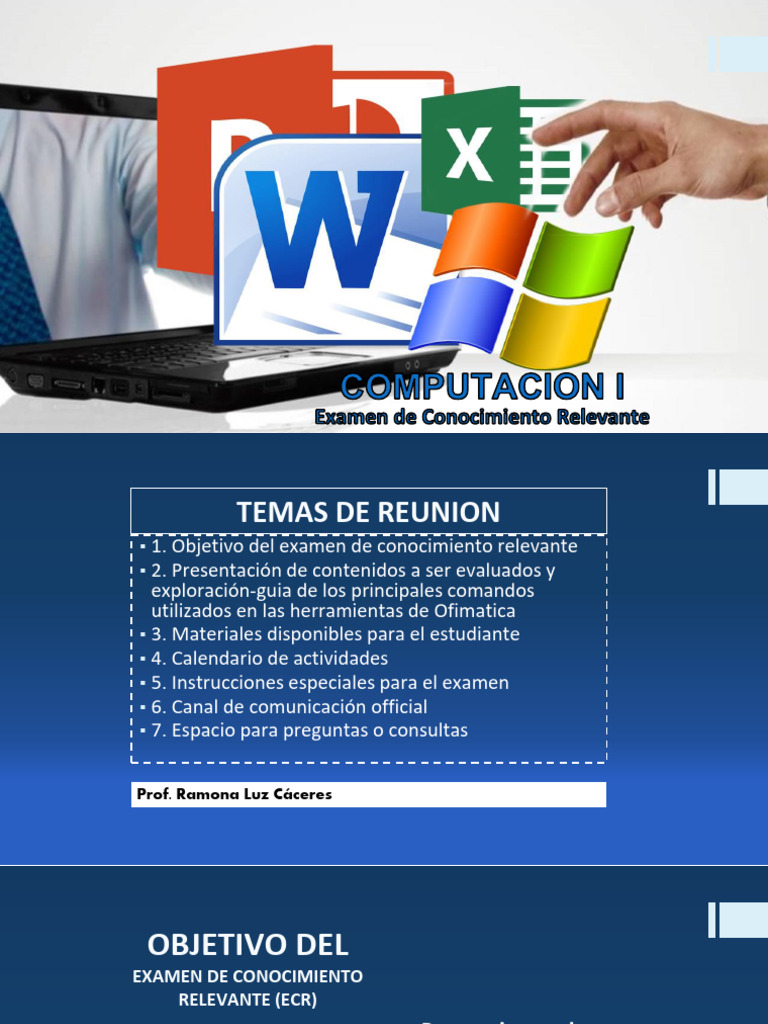 9-07-2024, ECR COMPUTACION 1, presentacion contenidos de la materia | PDF