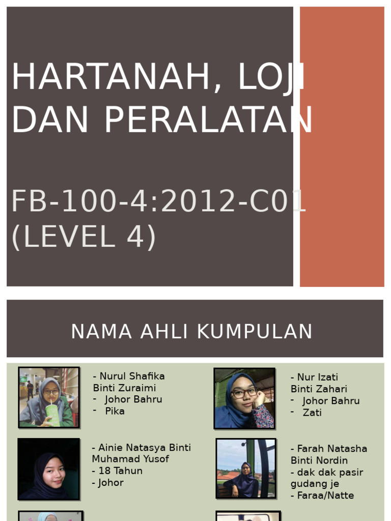 Hartanah, Loji Dan Peralatan: FB-100-4:2012-C01 (LEVEL 4) | PDF