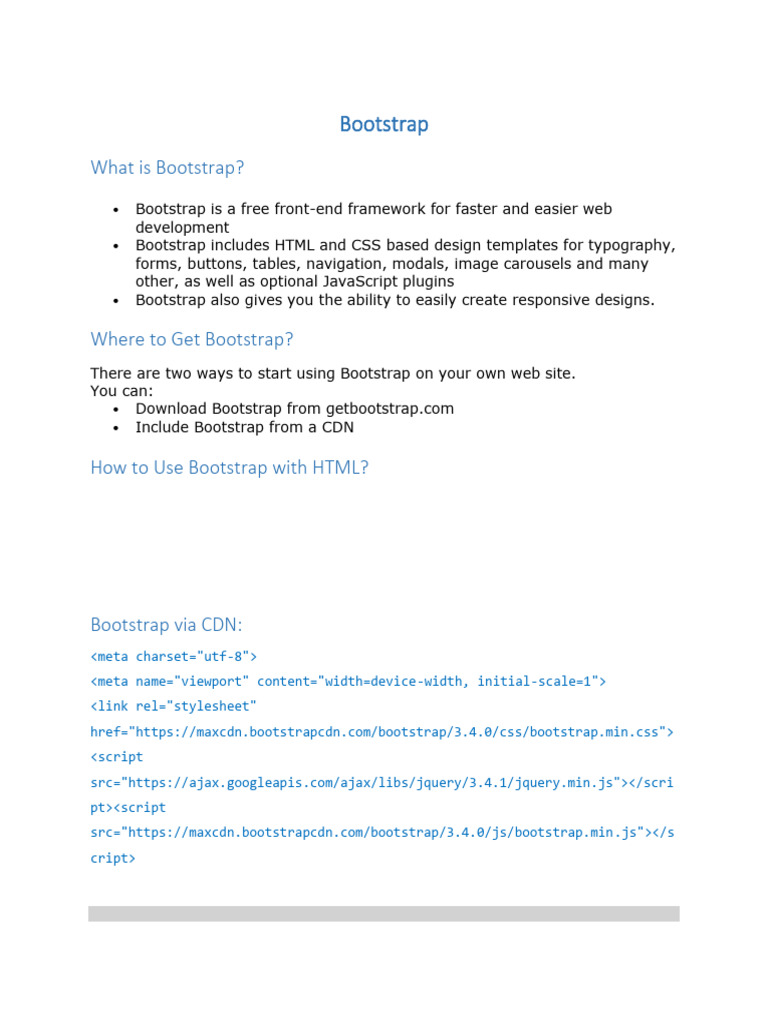 Bootstrap 4 | PDF | Bootstrap (Front End Framework) | Computers