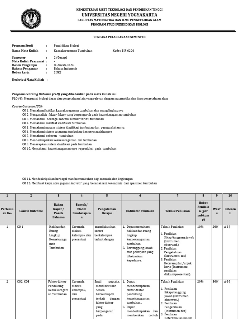 MHB - Keanekaragaman Tumbuhan - Budiwati | PDF