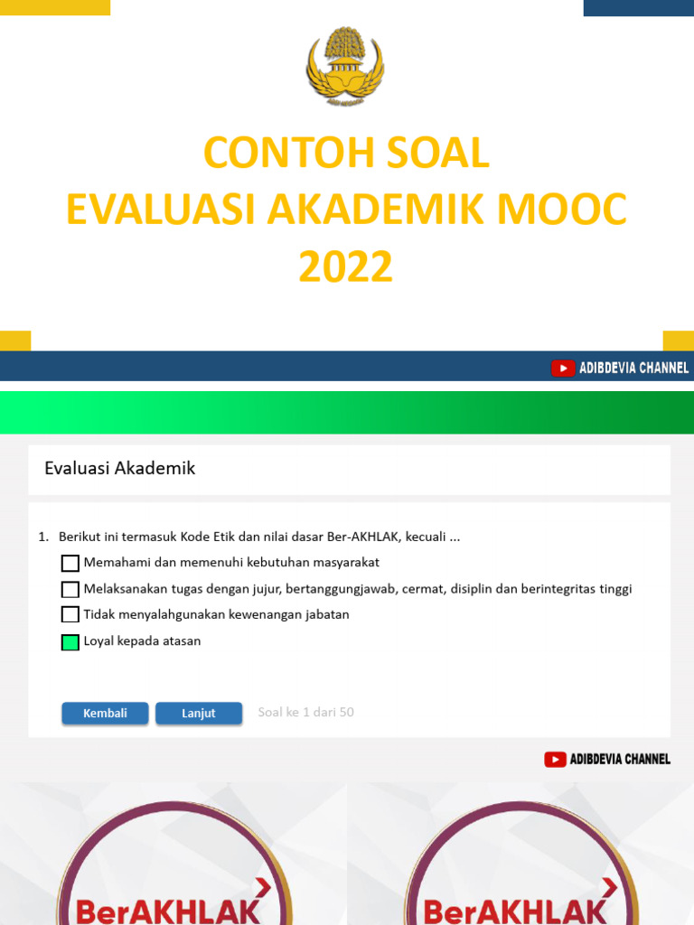 Soal Mooc 2022-1 | PDF
