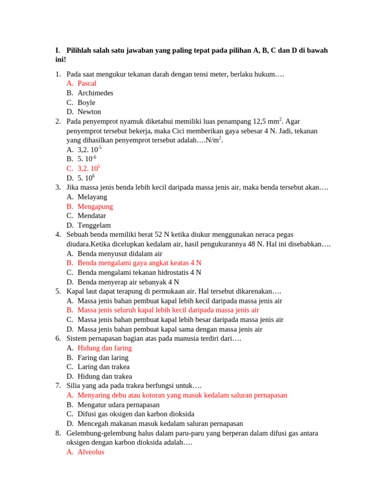 Soal Pat Kelas 8 | PDF
