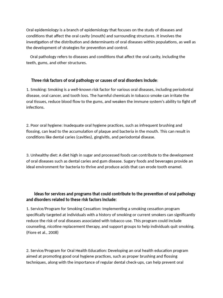 Oral Health Written Assignment Unit 2 | PDF | Oral Hygiene | Self ...