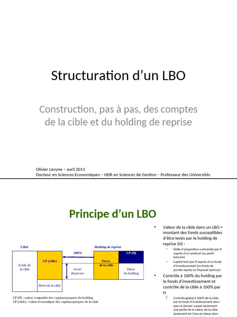 Structuration D'un LBO | PDF