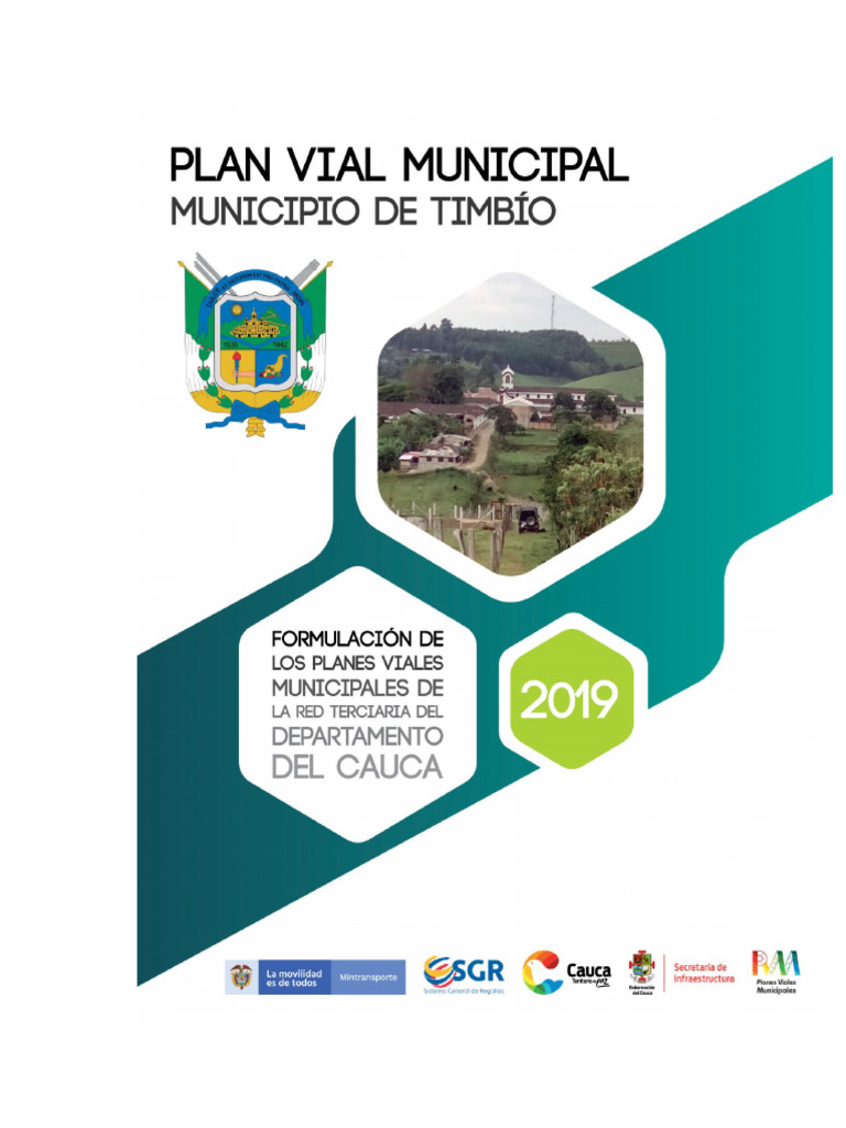 Plan Vial Municipal Timbio | PDF