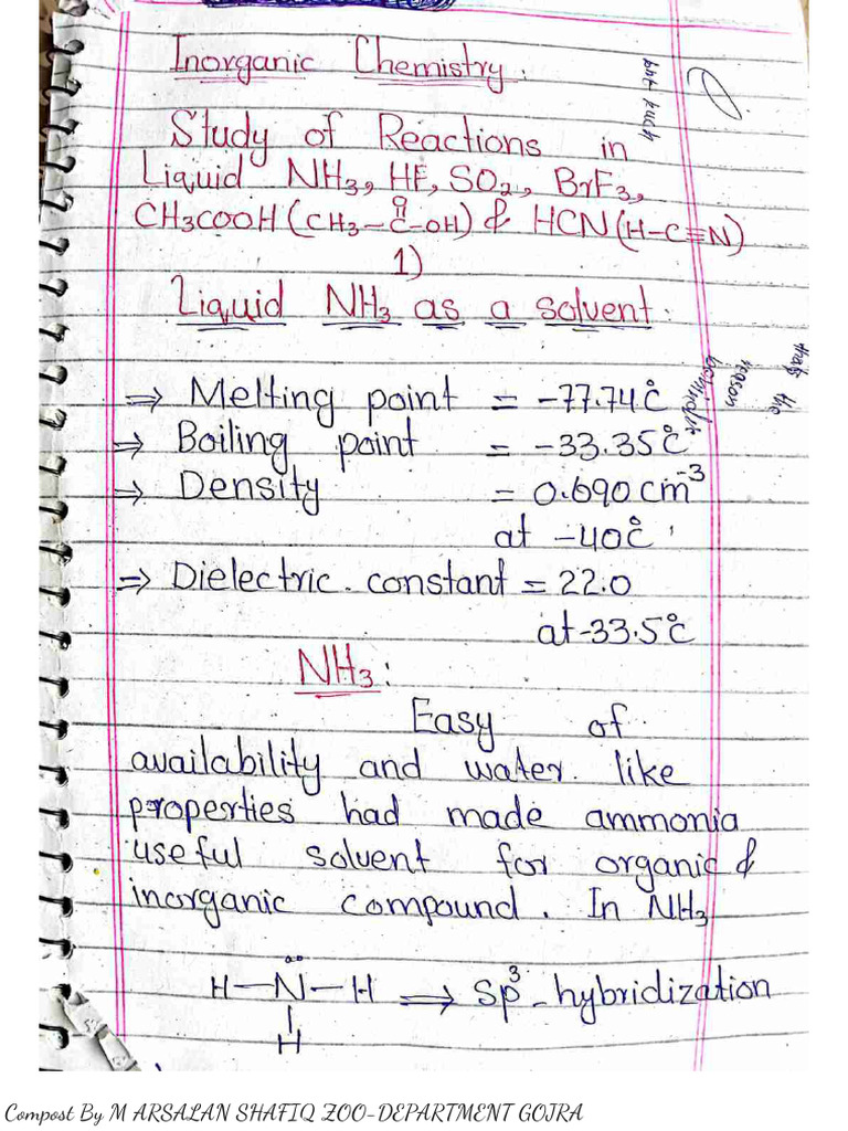 6th Inorganic Chemistry Notes by Chemistry Tigers | PDF