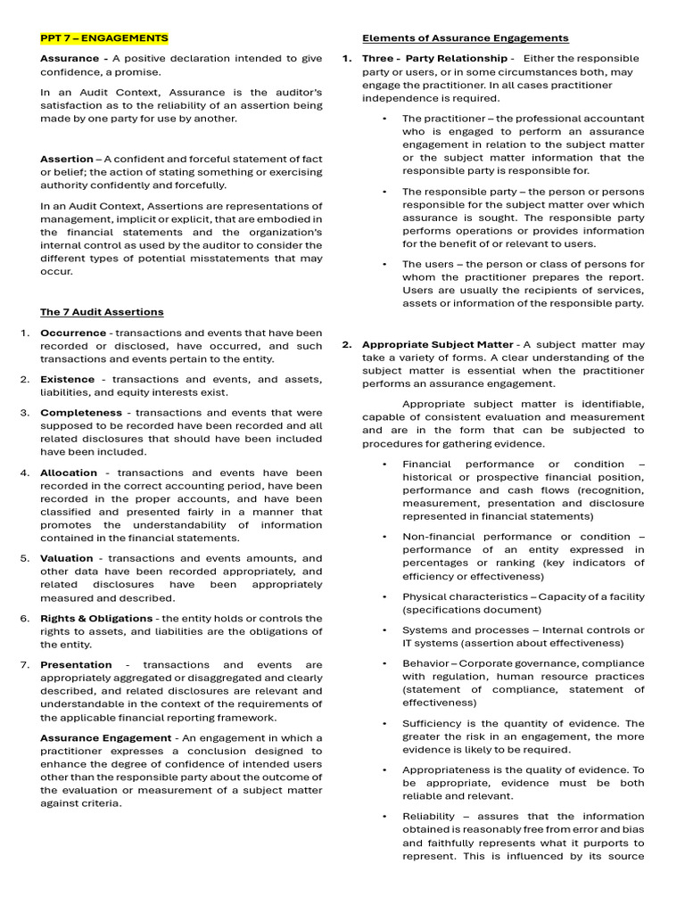 Audit Midterm Reviewer | PDF