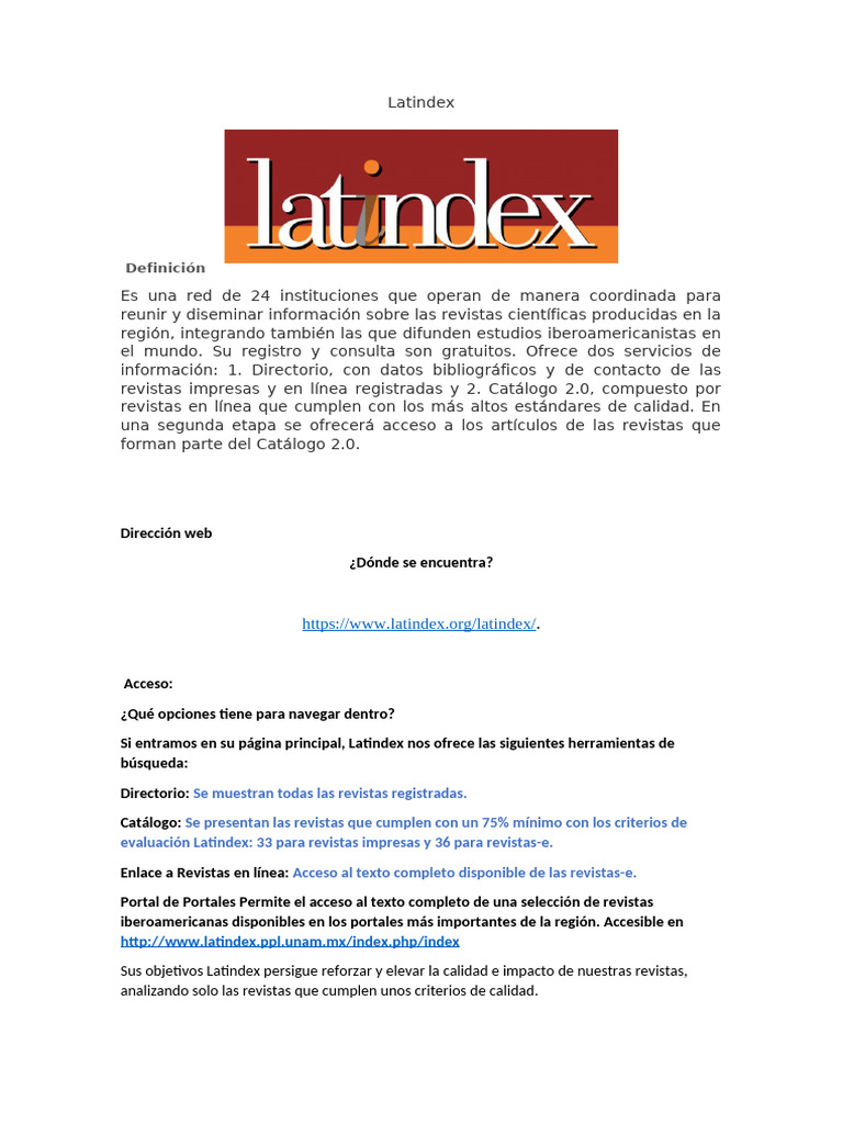 Latindex Tarea | PDF