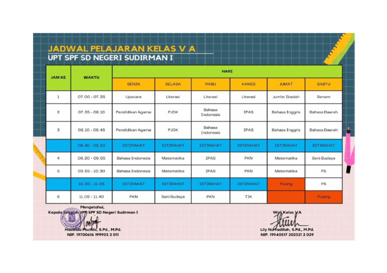 Roster Pelajaran | PDF