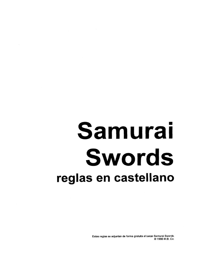 Samurai Swords - Reglas | PDF