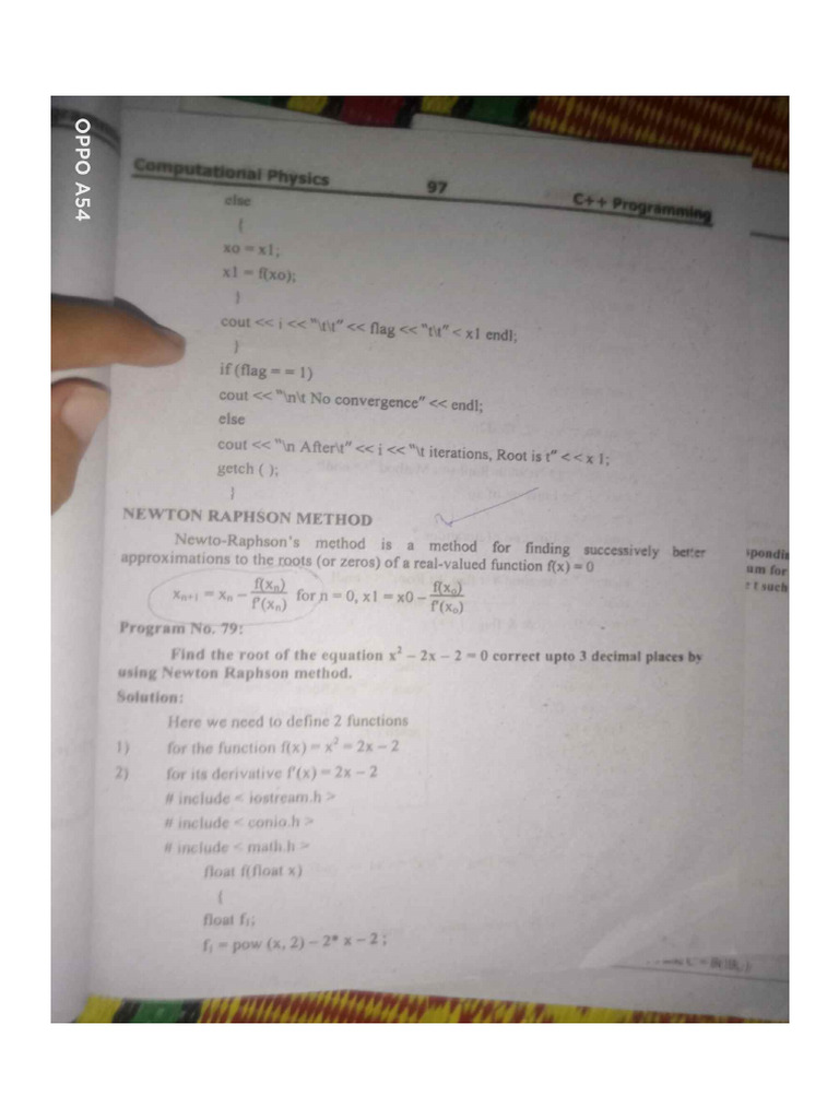 Programs Using Newton Raphson Method in Programming | PDF