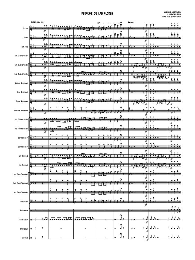 PERFUME SCORE - Full Score | PDF | Aerophones | Musical Instruments