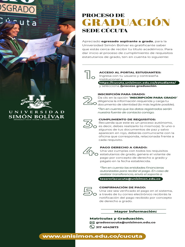 Proceso de Graduación Sede Cucuta - Act 2024 | PDF