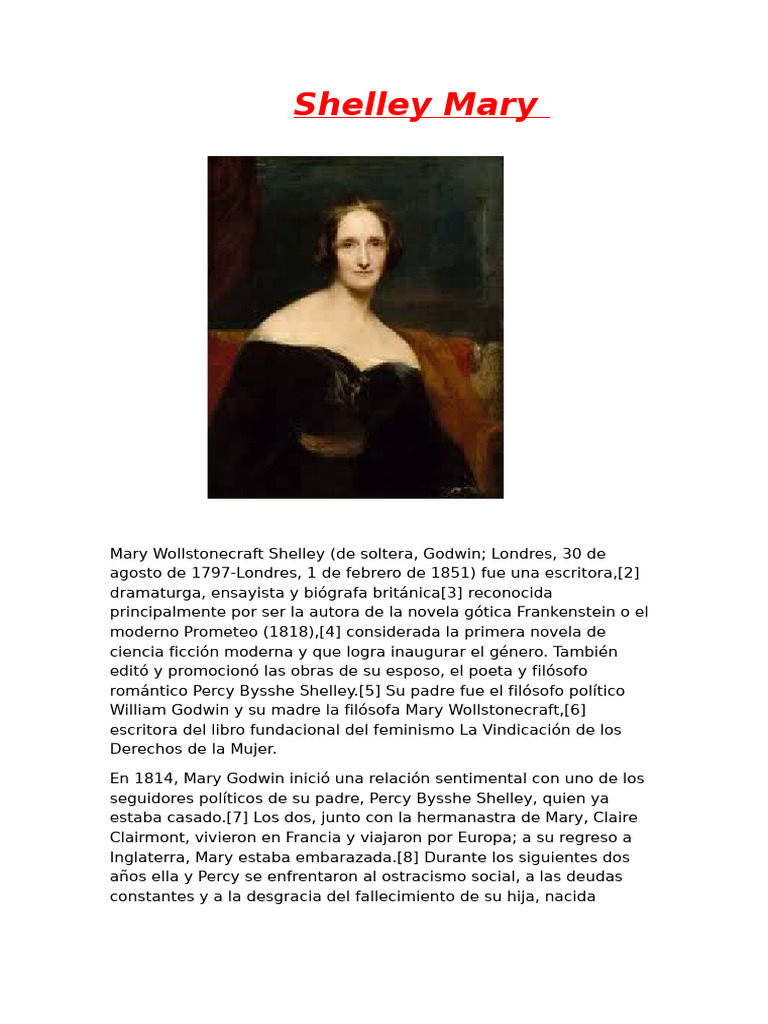 Mary Shelley.. | PDF