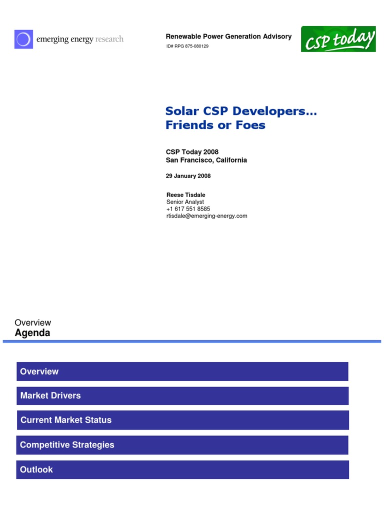 All CSP | PDF | Renewable Energy | Solar Energy