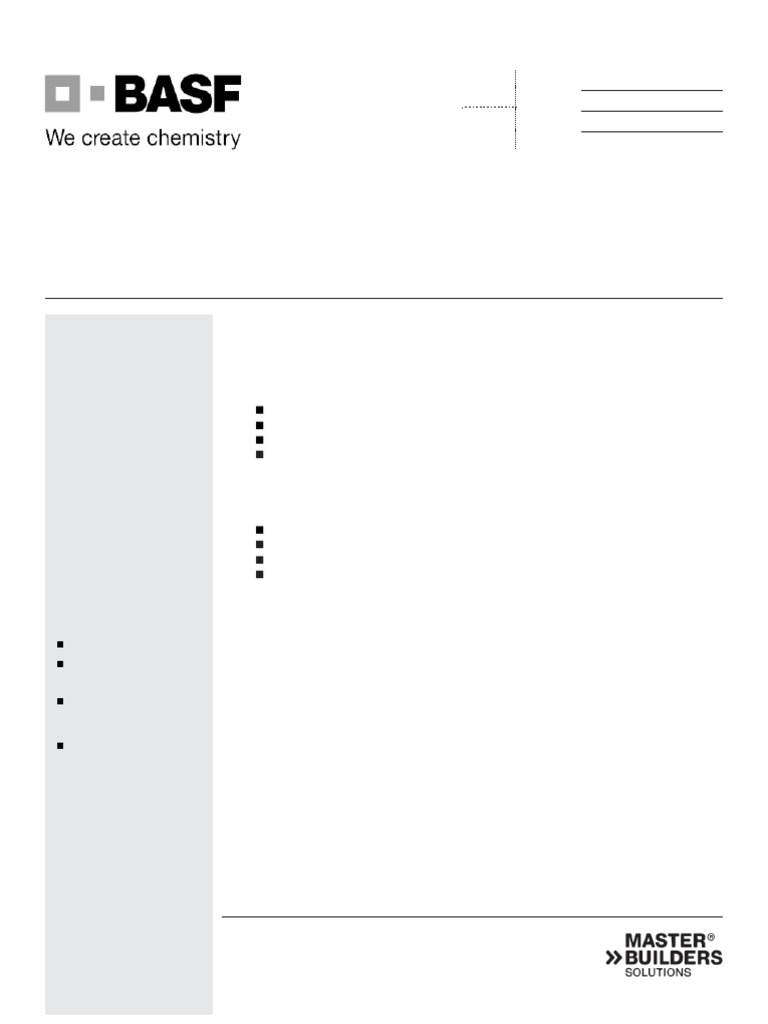 Basf MasterGlenium 3074 Tds SP | PDF