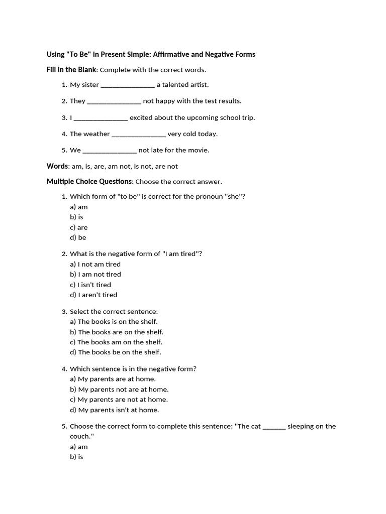 7th Grade Verb - To Be - Lesson | PDF | Language Families | Language ...