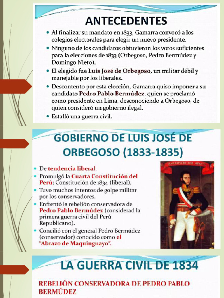Gobierno de Luis de Orbegoso - Luis Santiago Salaverry | PDF
