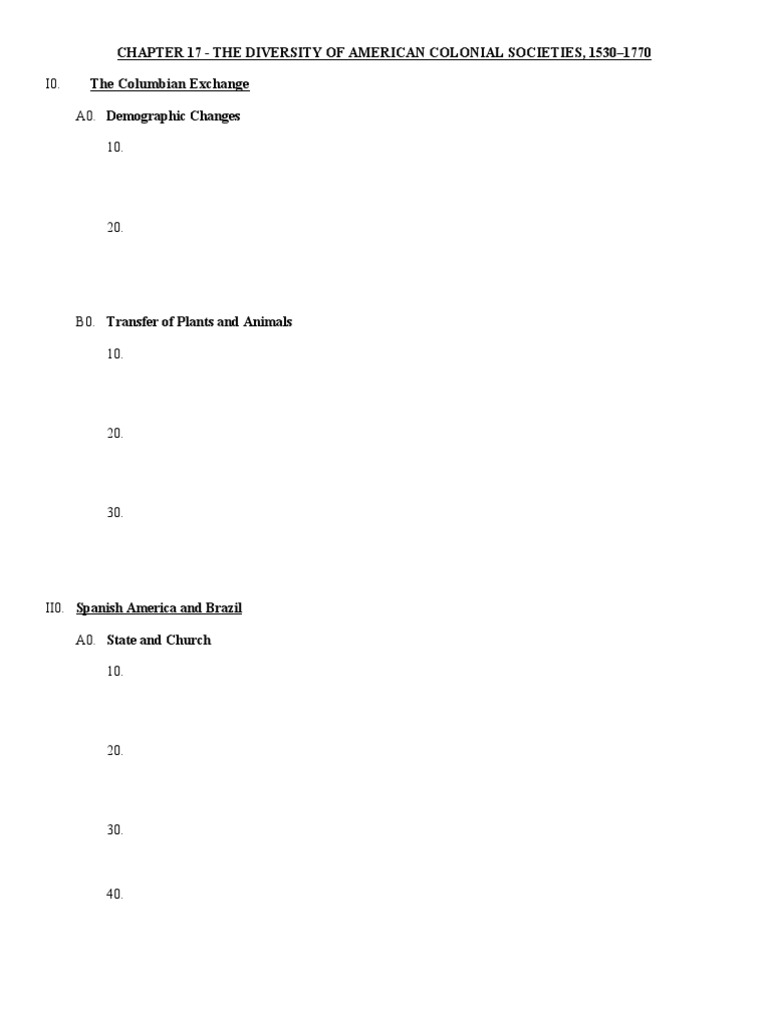 Diversity of Colonial American Societies | PDF