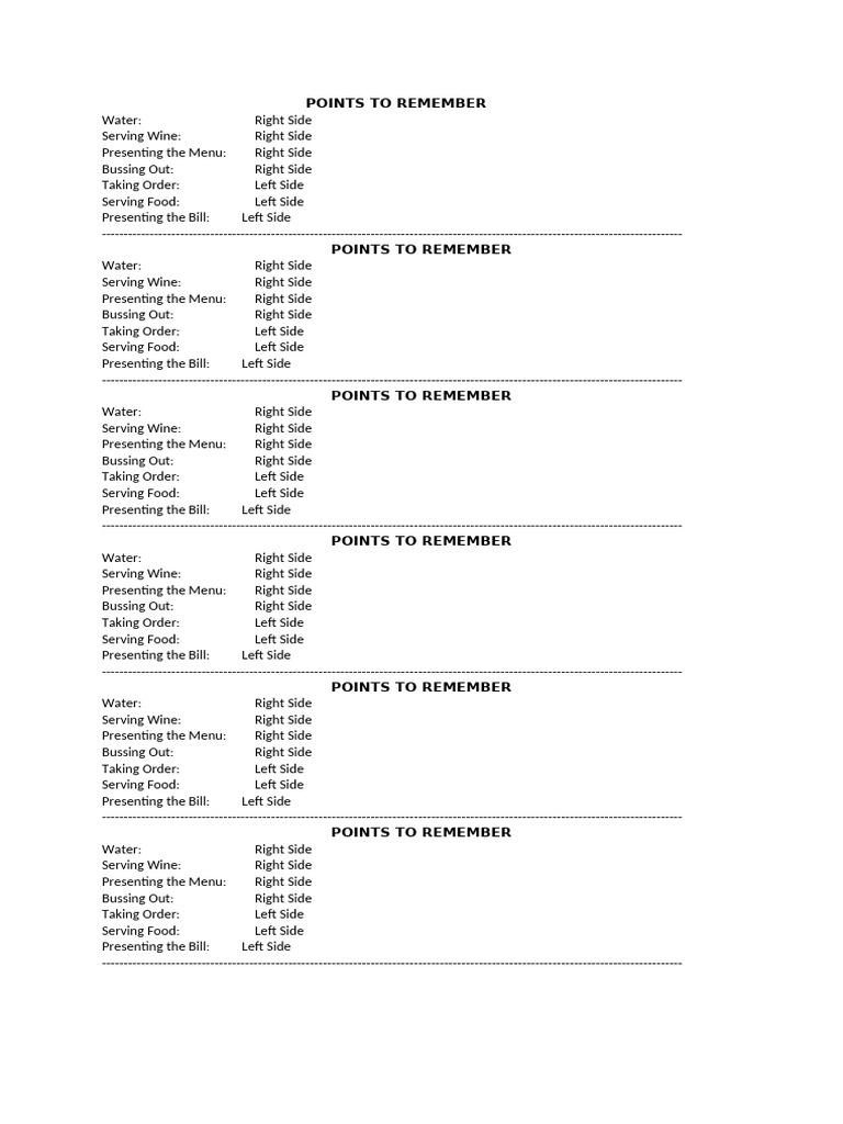 Points To Remember in Fbs | PDF