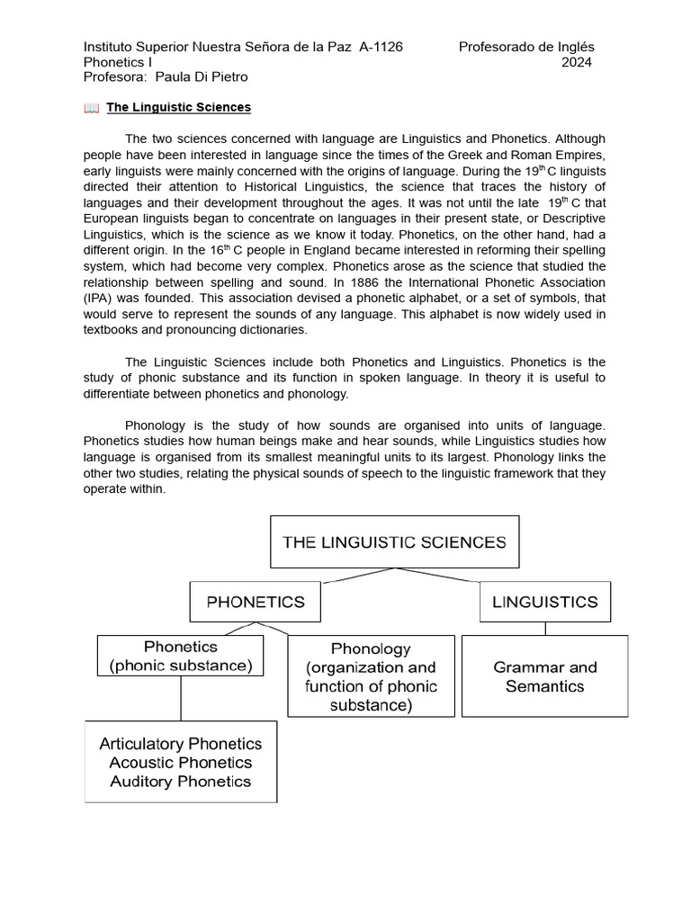 Phonetics I 2024 U1 Week 1 | PDF