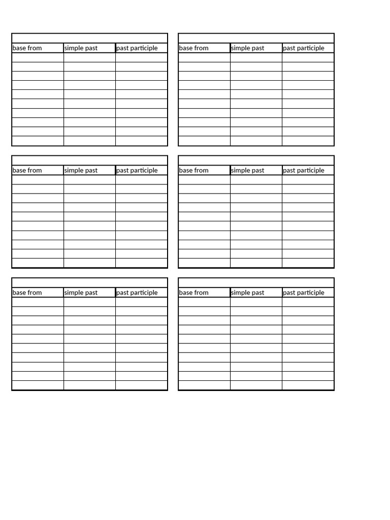 Iregular Verbs | PDF