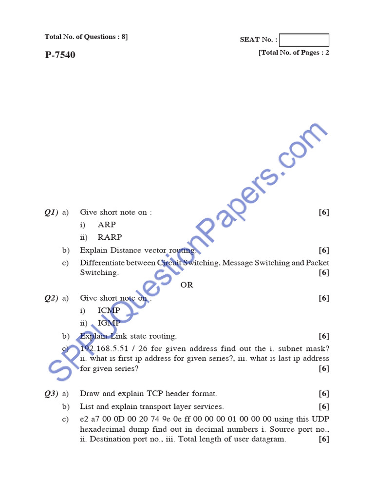 Be - Computer Engineering - Semester 5 - 2023 - November - Computer Network and Security Cns ...