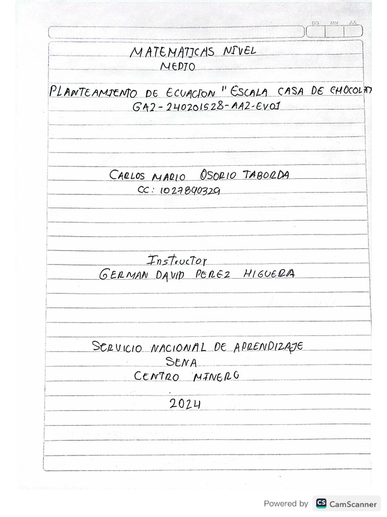 Ejercicio de Planteamiento " | PDF