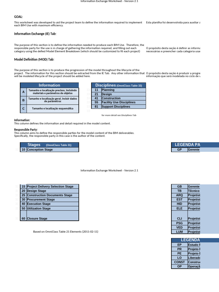 05 Information Exchange Worksheet-V2.1 (Excel) | PDF