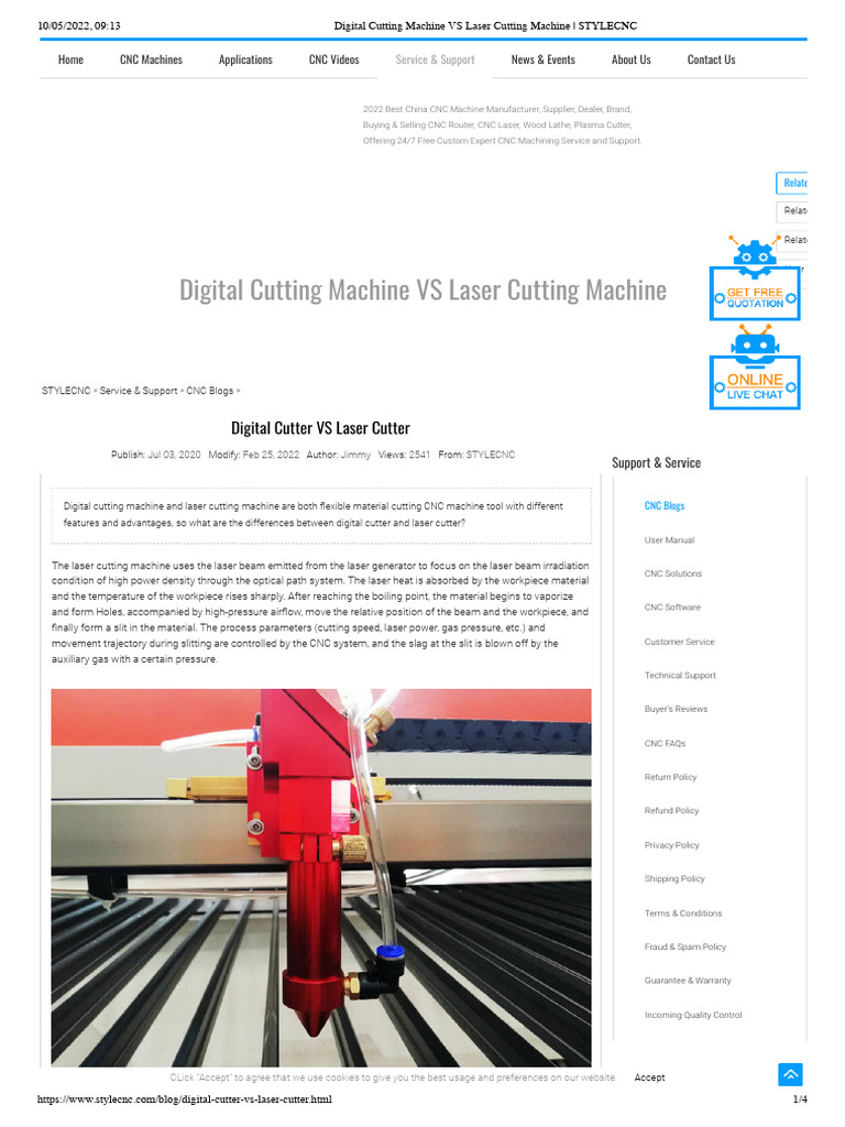 Digital Cutting Machine VS Laser Cutting Machine | PDF