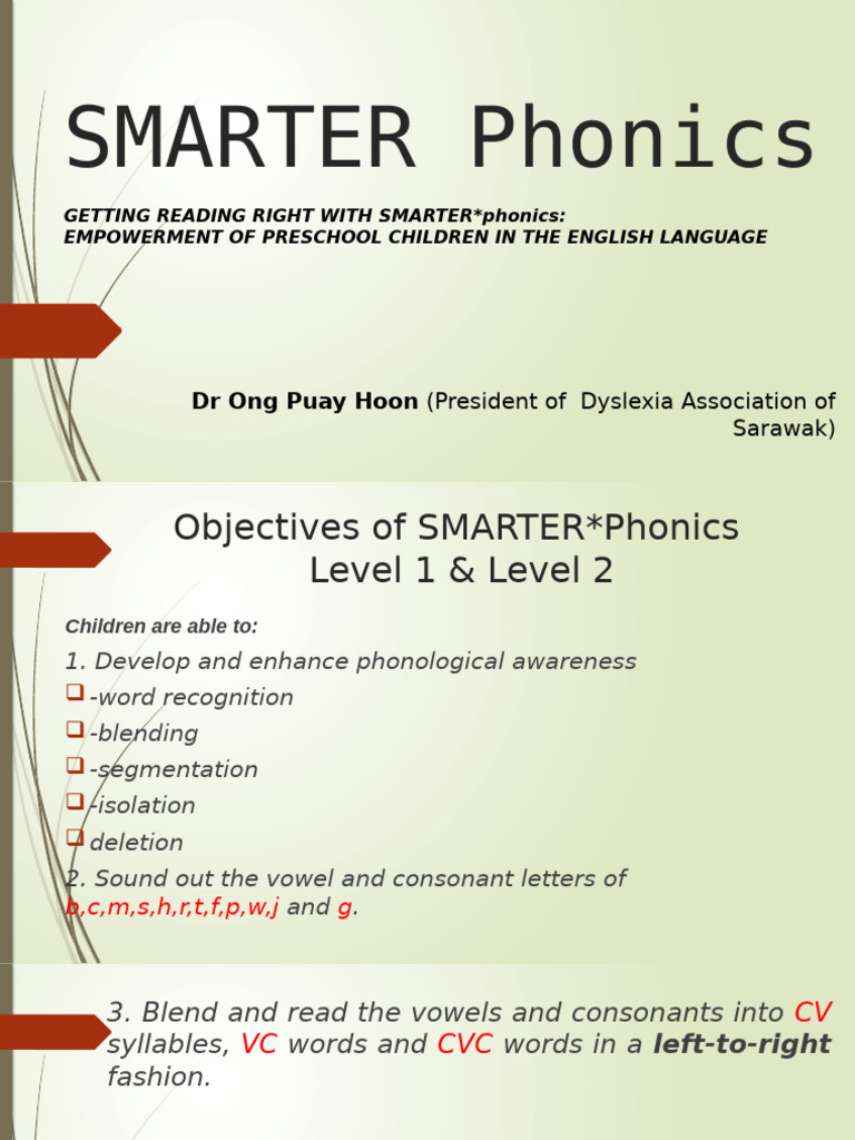 SMARTER Phonics LDP | PDF
