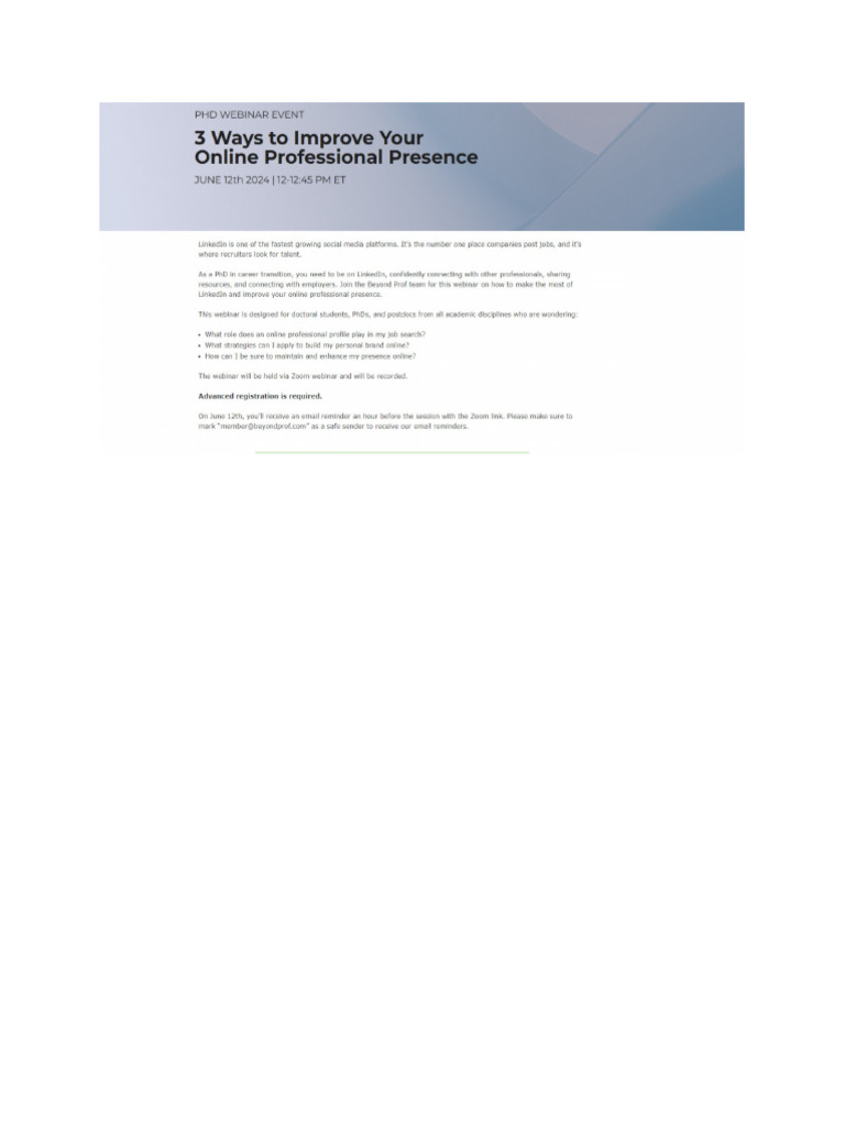 3 Ways To Improve Your Online Professional Presence | PDF