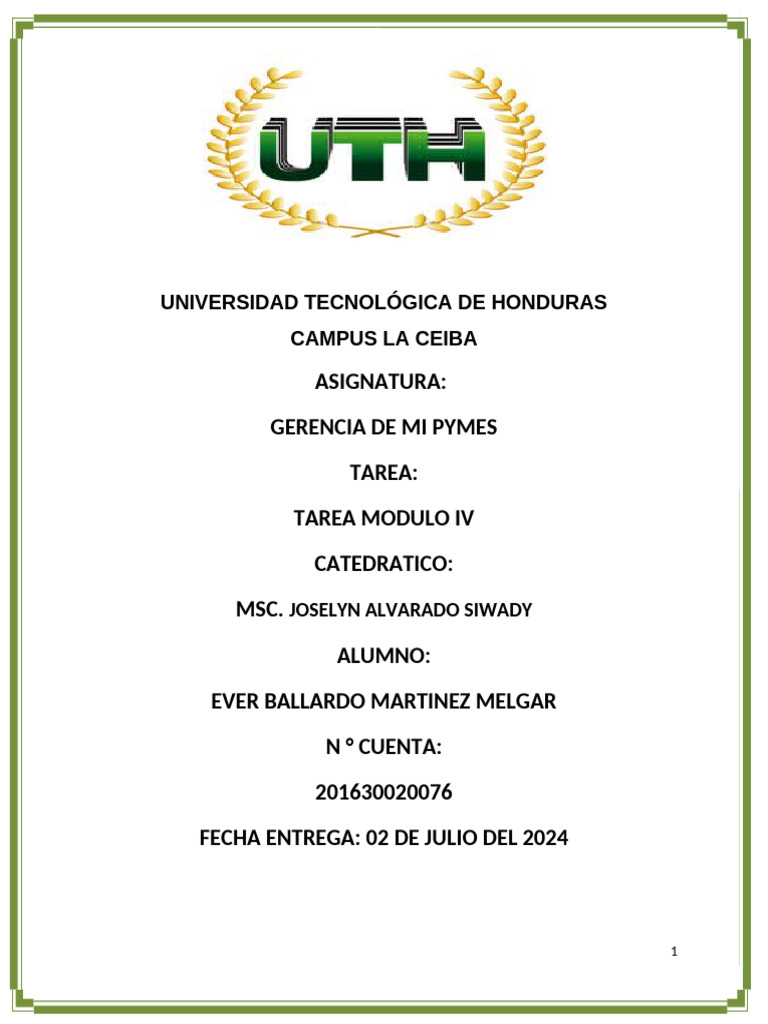 Tarea Modulo #4 Iip Pymes | PDF