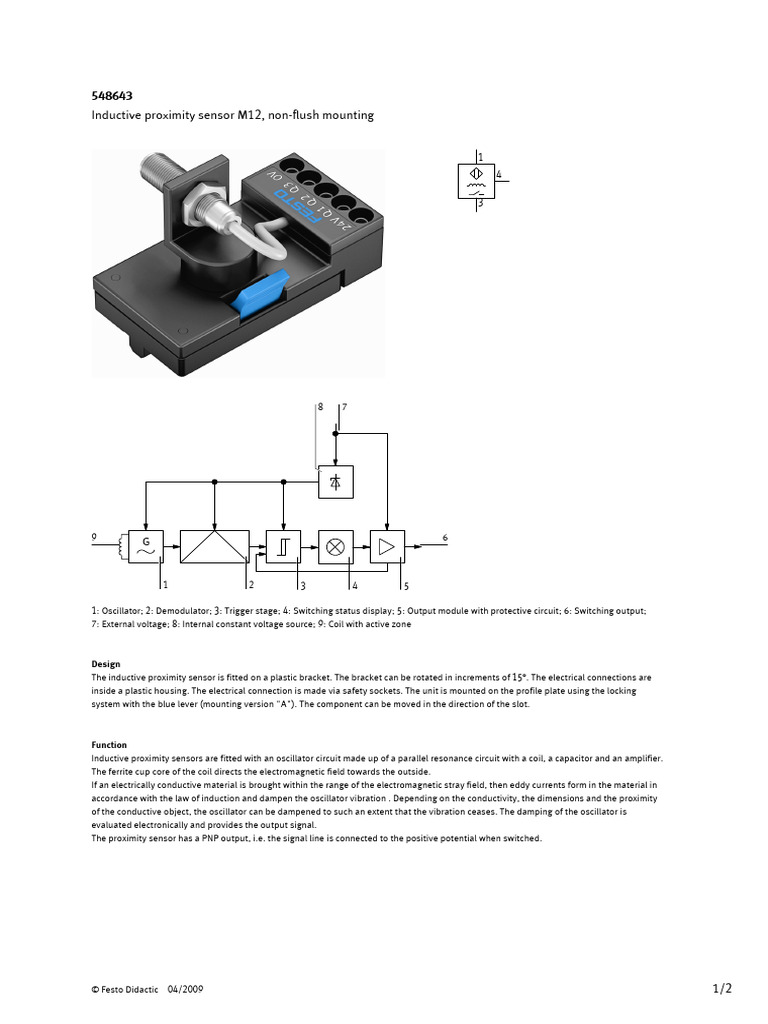 en v2.0 Inductive Proximity Sensor M12 | PDF