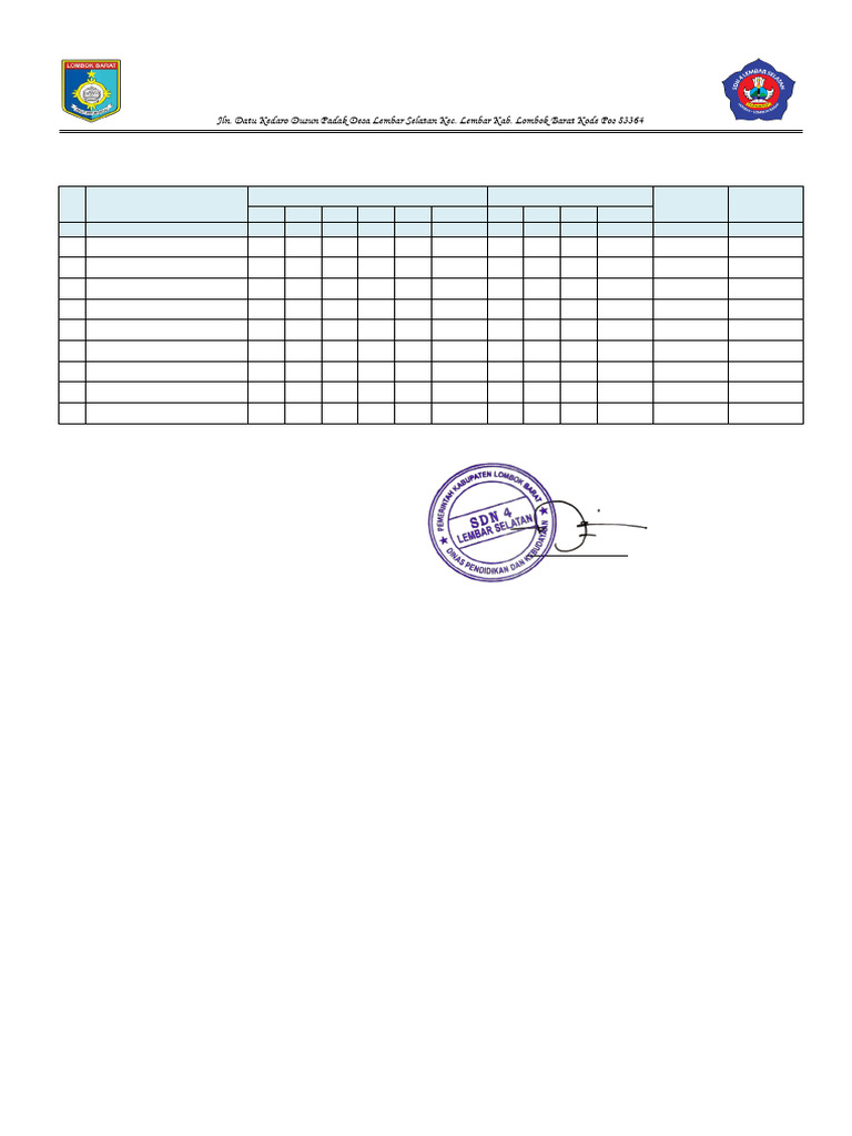 Rekap Kehadiran - Januari-Juni 2024 | PDF