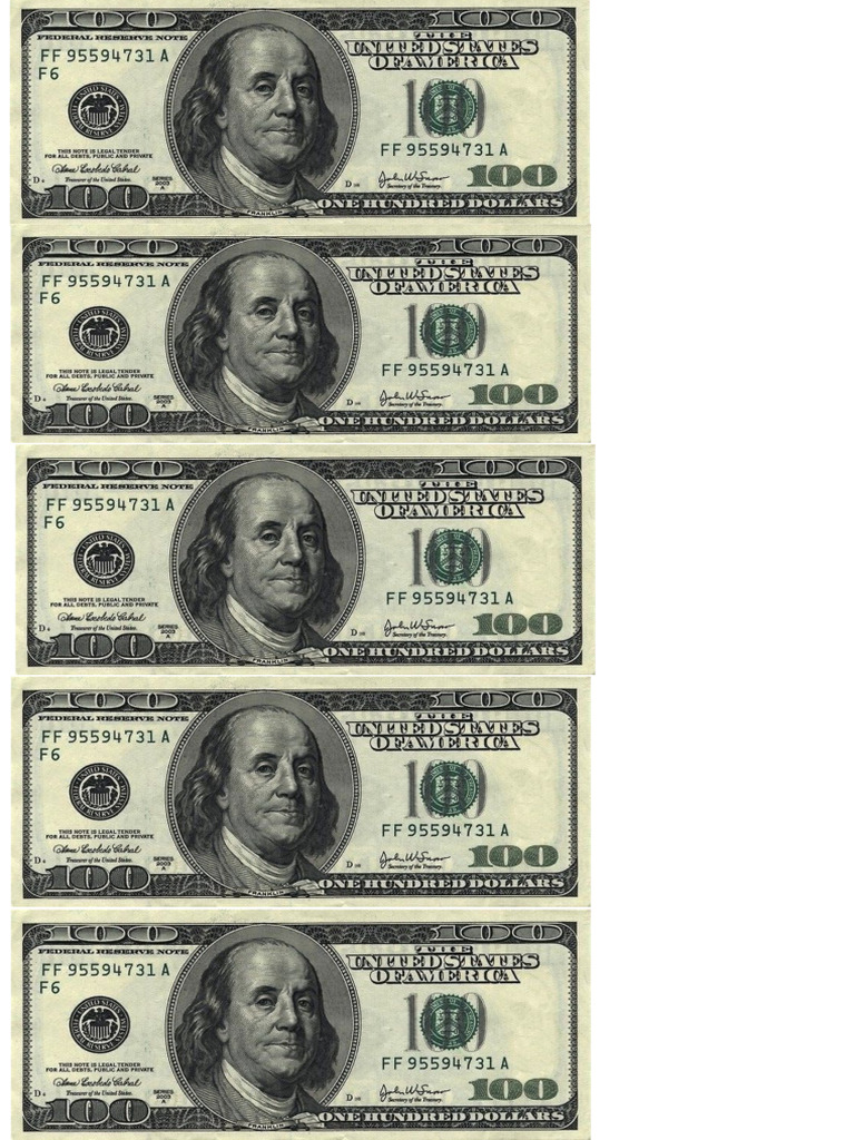 Billetes de 100 Dolares | PDF