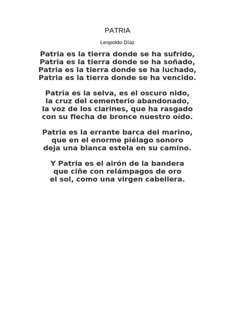 Patria Poema | PDF