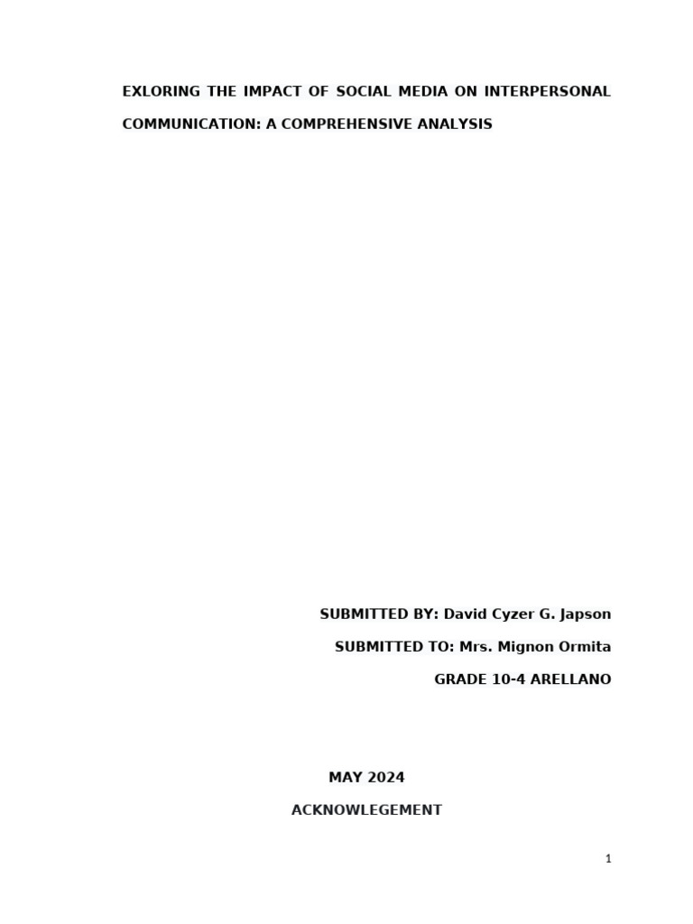 Research Paper 10 David Cyzer | PDF