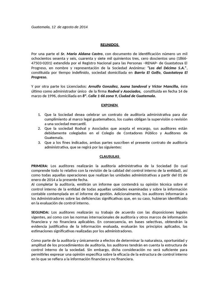 Carta de Encargo | PDF